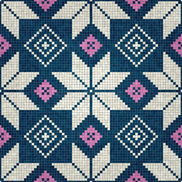 Scandinavian Mosaic Vector Pattern 8 Stock Vector - Illustration of ...