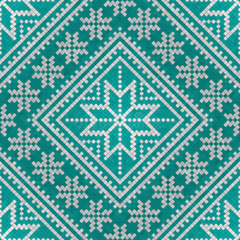 Scandinavian Mosaic Vector Pattern 30 Stock Vector - Illustration of ...