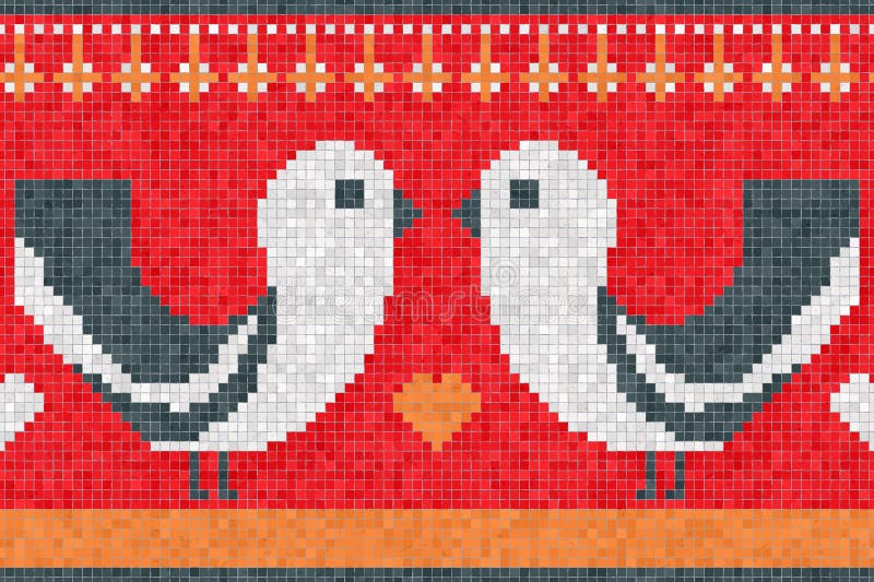 Scandinavian Mosaic Vector Pattern 36 Stock Vector - Illustration of ...