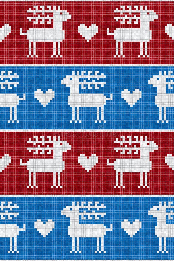 Scandinavian Mosaic Vector Pattern 37 Stock Vector - Illustration of ...