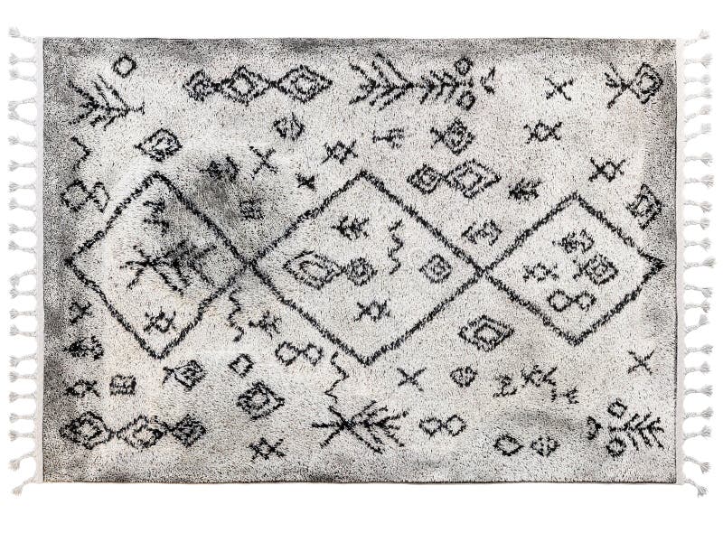 Scandinavian Rug with Ethnic Pattern. 3d Render Stock Illustration ...