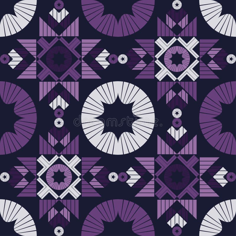 The Scandinavian Star. Seamless Pattern. Design with Manual Hatching ...