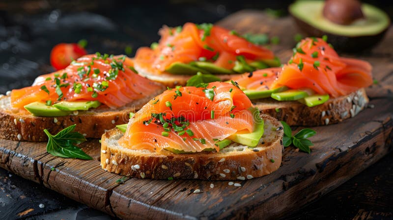 Scandinavian-Style Salmon Toast: Omega 3-Rich Breakfast or Snack Stock ... Scandinavian-Style Salmon Toast: Omega 3-Rich Breakfast or Snack Stock ...