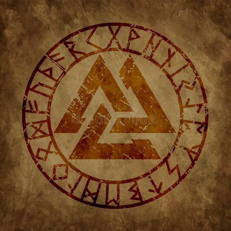 Scandinavian Symbol on Old Surface Stock Illustration - Illustration of ...