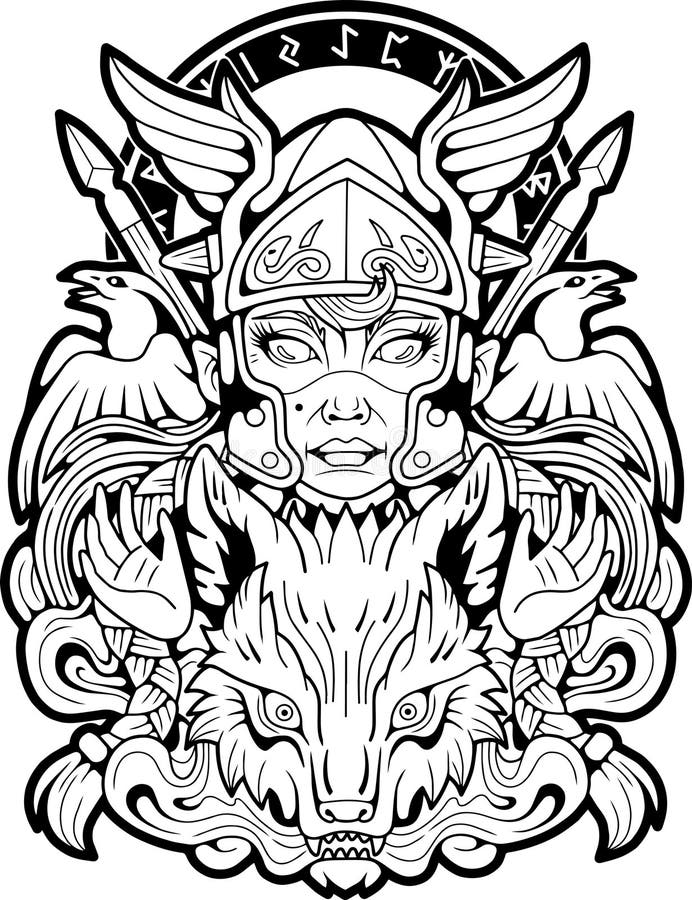 Valkyrie Raven Stock Illustrations – 17 Valkyrie Raven Stock ...