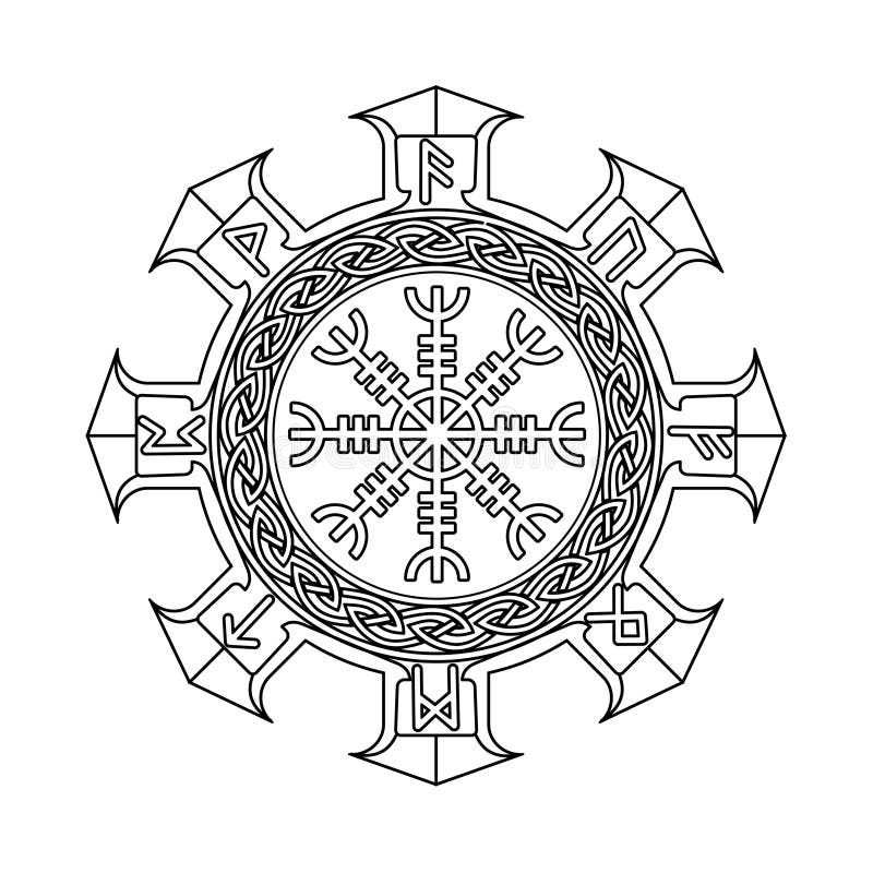 Scandinavian viking symbol stock illustration. Illustration of icon ...