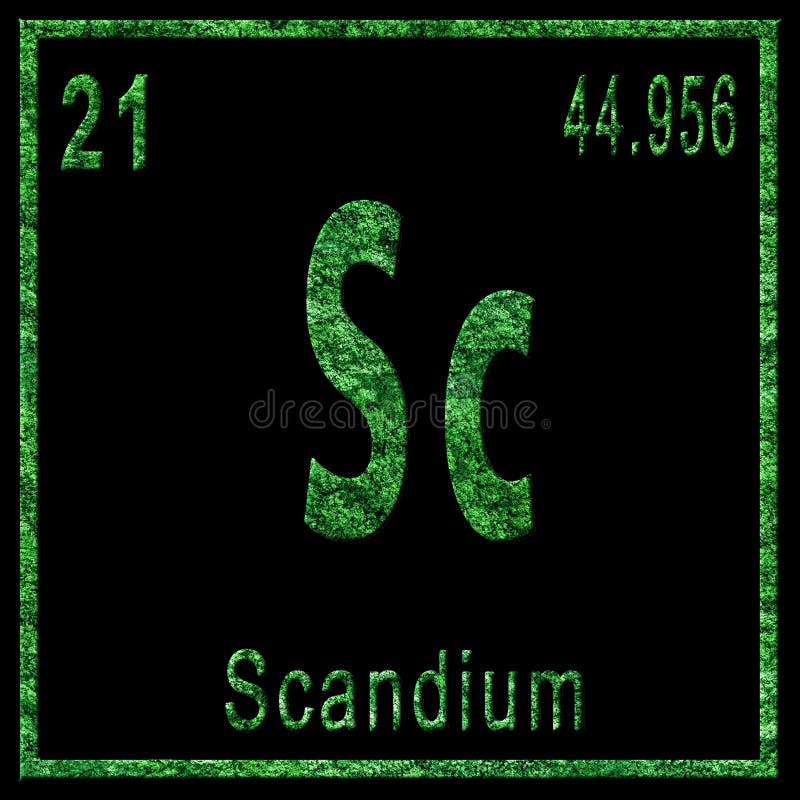 Scandium Chemical Element, Green Edition Stock Illustration ...
