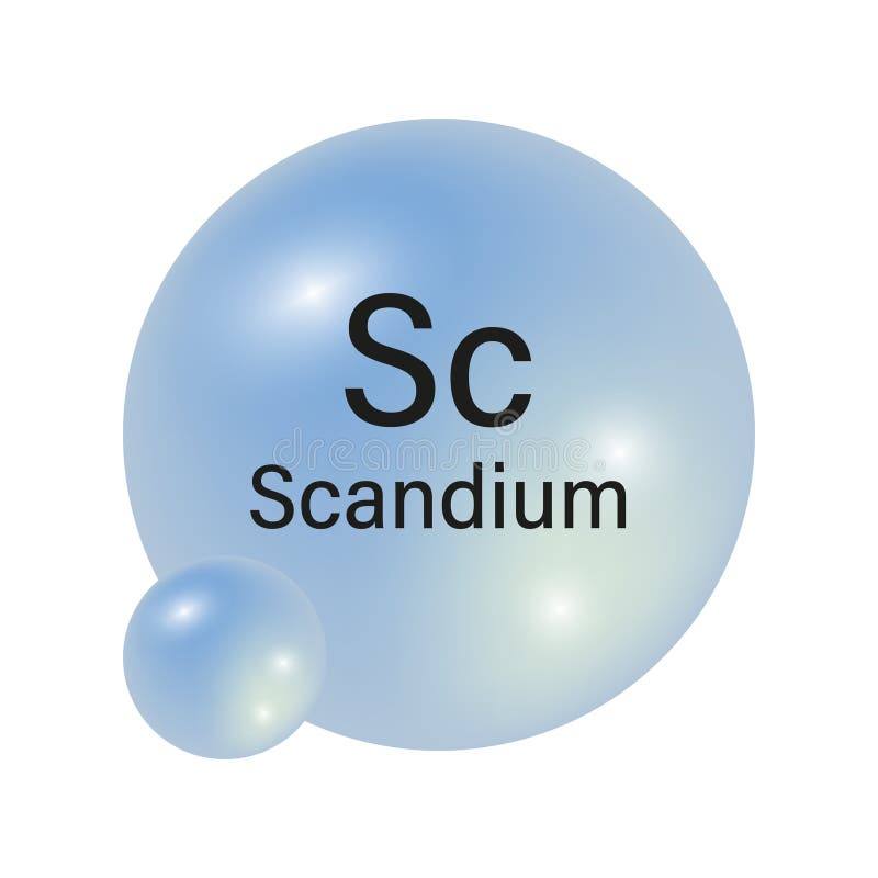 Scandium Element Icon. Sc Symbol. Blue Gradient Spheres. Vector ...