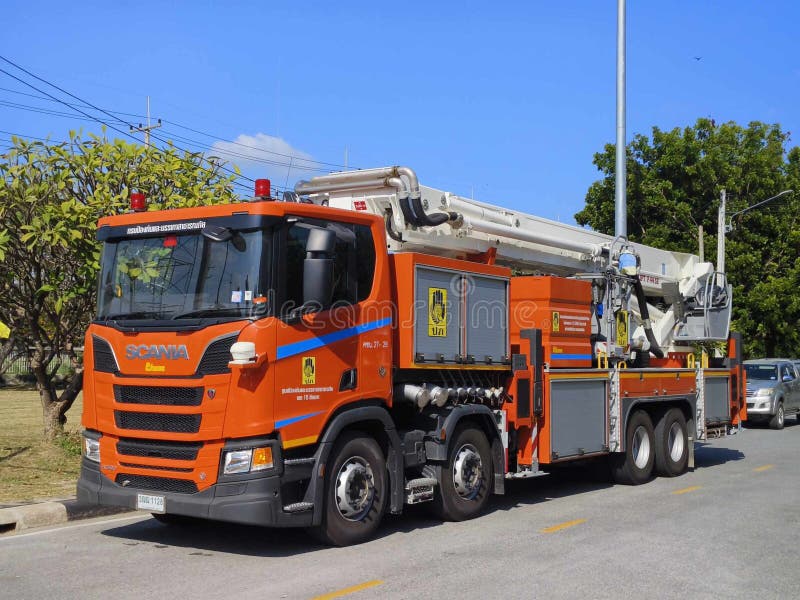 Scania R560 Water Tower Thailand Editorial Stock Image - Image of r560 ...
