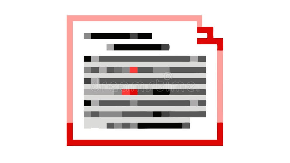 Scanned Document Icon: Digitalization Text Recognition, Vector Design ...