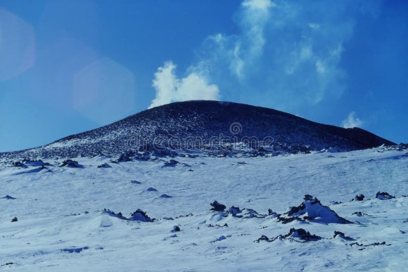 Mount Erebus, Ross Island, Antarctica Stock Image - Image of crater ...