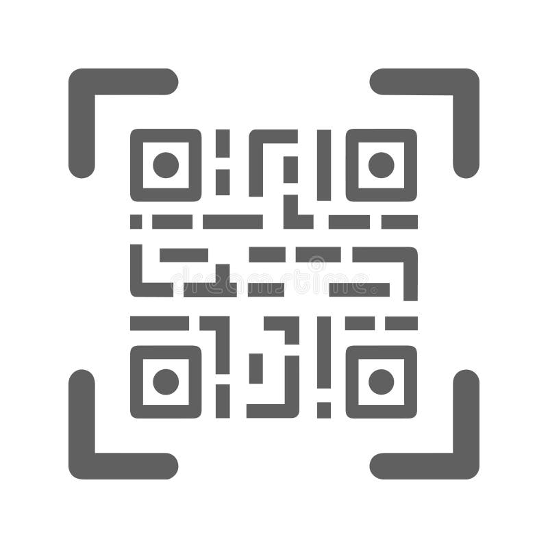 Scanner, Barcode, Qr Code Icon. Black Vector Sketch Stock Illustration ...