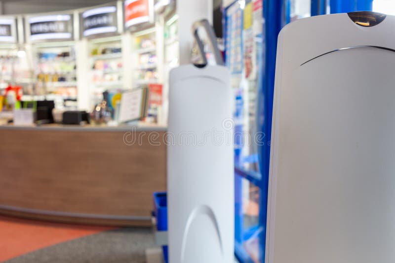 Scanner Entrance Gate for Prevent Theft in the Shop Stock Photo - Image ...
