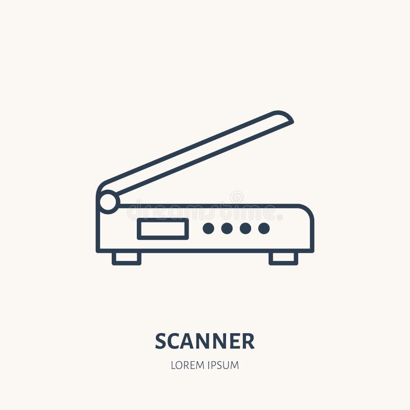 Scanner Linear Icon. Modern Outline Scanner Logo Concept On Whit Stock ...