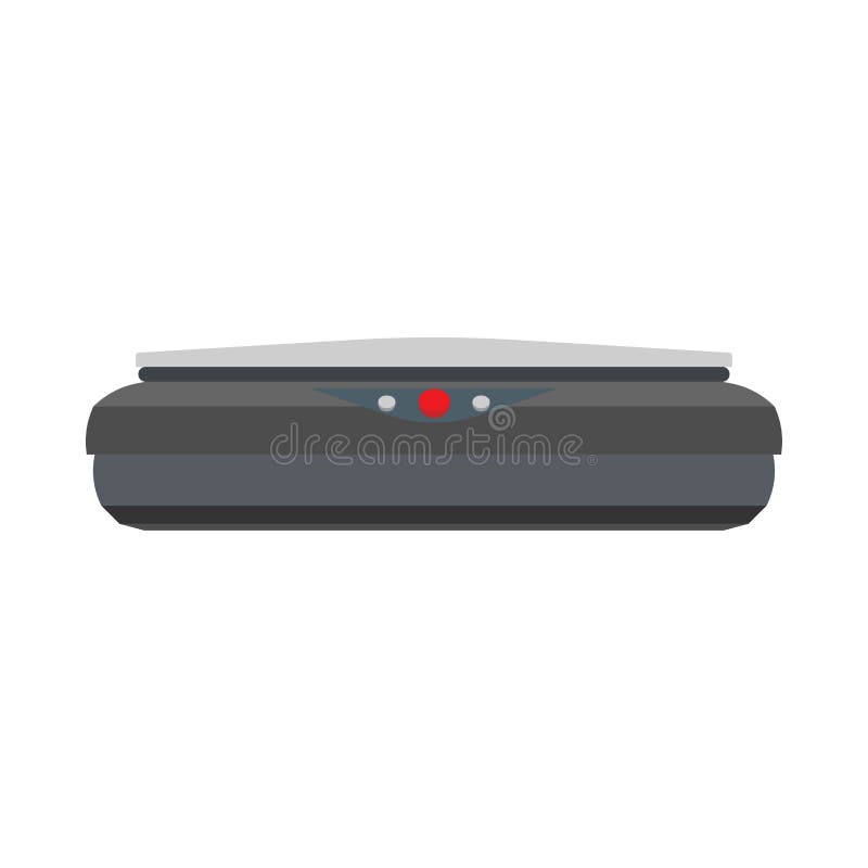 Scanner Front View Vector Business Icon Equipment Illustration. Device ...