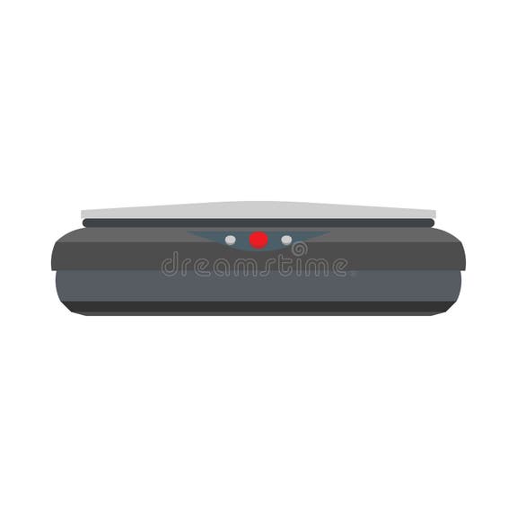 Scanner Front View Vector Business Icon Equipment Illustration. Device ...