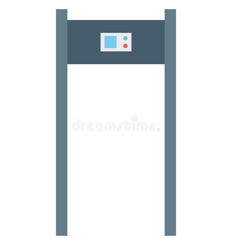 Scanner Gate Color Isolated Vector Icon that Easily Can Be Modified and ...