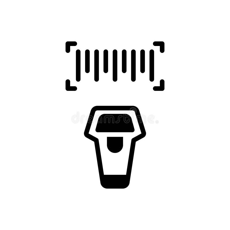 Black Solid Icon for Scanner, Code and Electronic Stock Vector ...