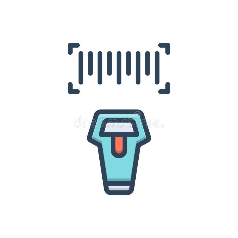 Color Illustration Icon for Scanner, Code and Payment Stock ...