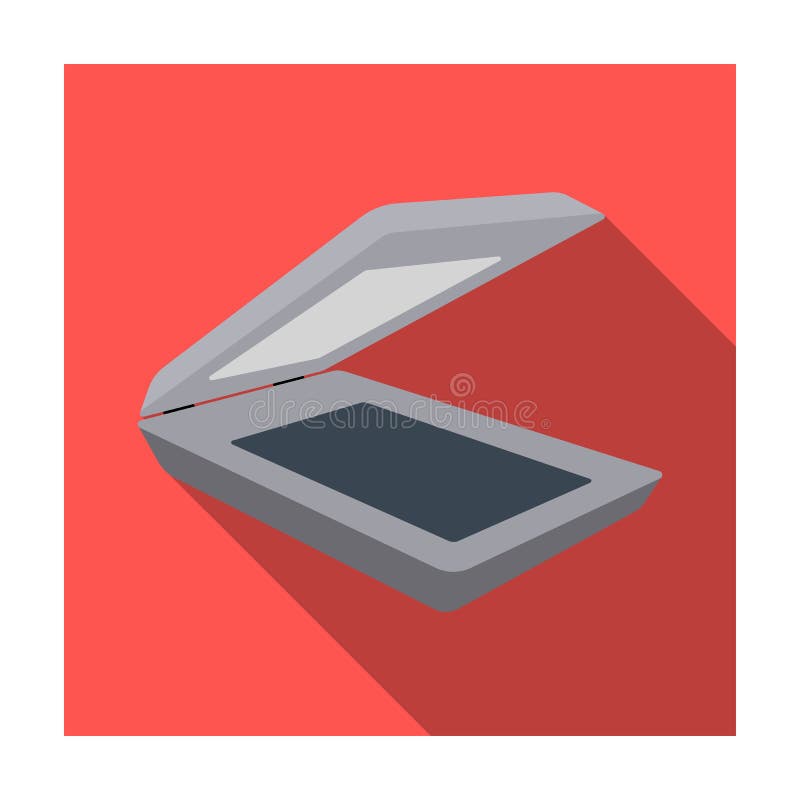 Scanner Icon in Flat Style Isolated on White Background. Personal ...