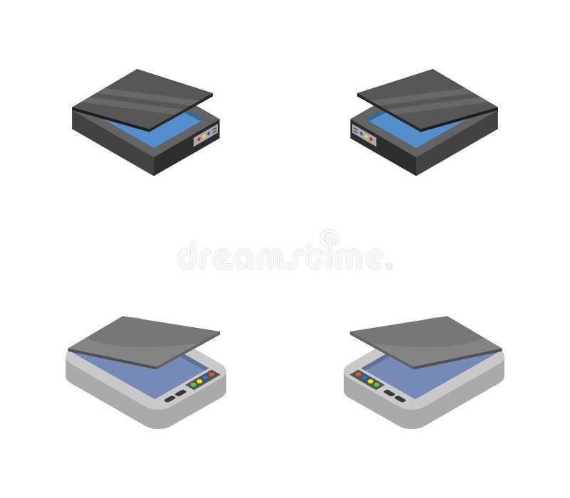 Scanner Icon Illustrated in Vector on White Background Stock ...