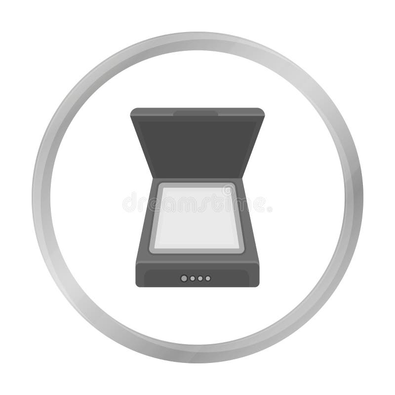 Scanner Icon in Outline Style Isolated on White Background. Personal ...