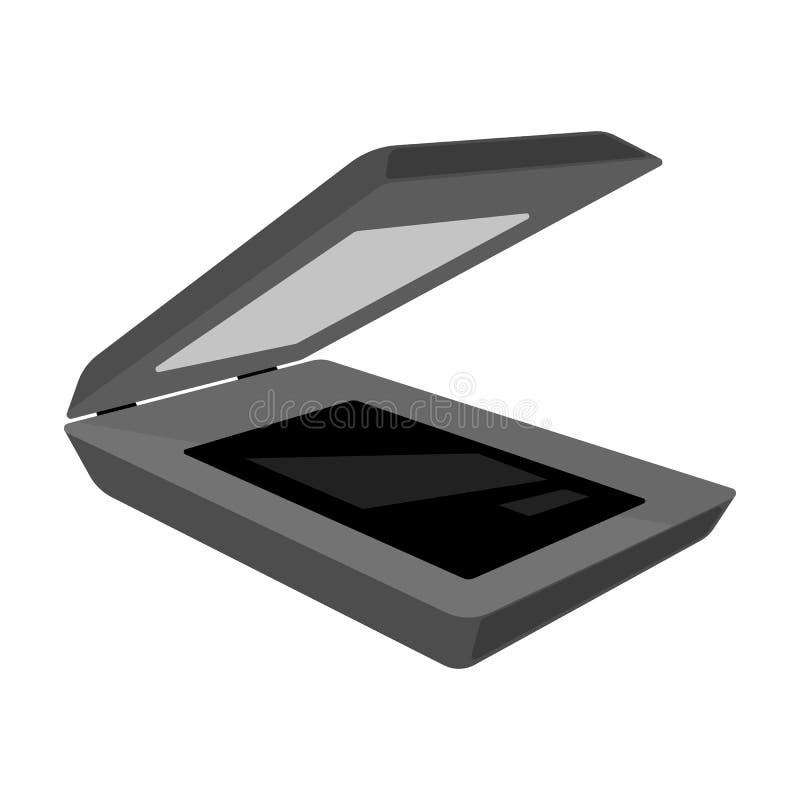 Scanner Icon in Outline Style Isolated on White Background. Personal ...