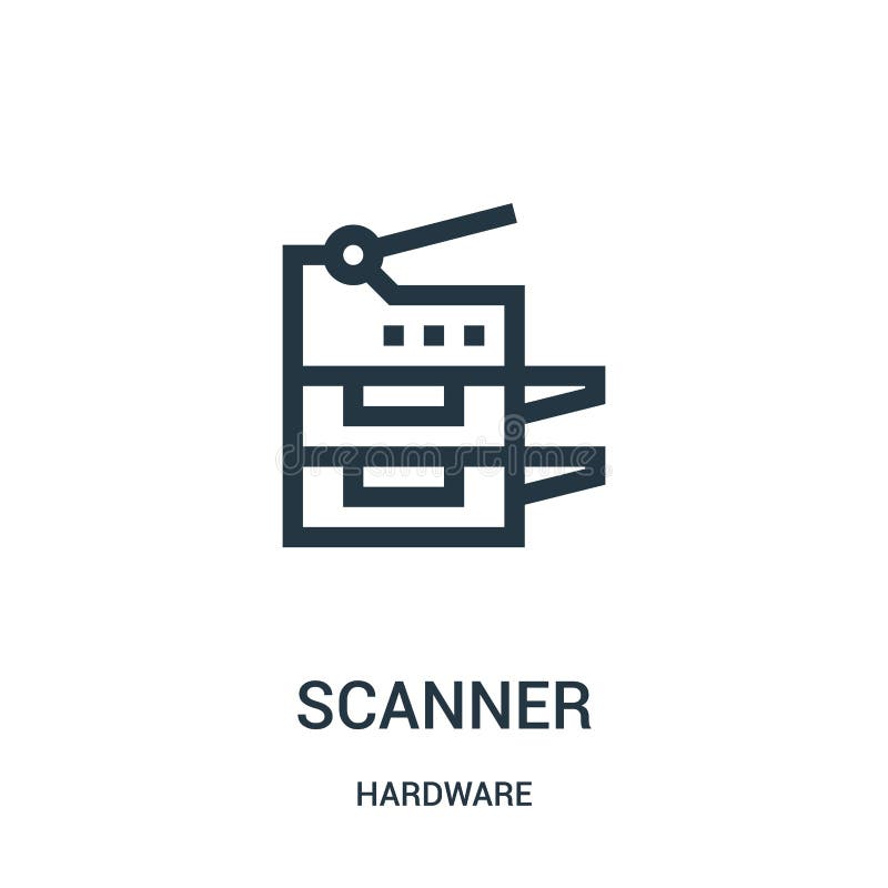Scanner Icon Vector from Hardware Collection. Thin Line Scanner Outline ...
