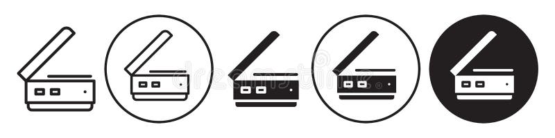 Scanner Icon Vector Set Collection for Web Stock Vector - Illustration ...