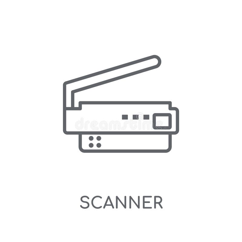 Scanner Linear Icon. Modern Outline Scanner Logo Concept on Whit Stock ...