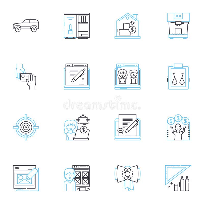 Scanner Linear Icons Set. Digitalize, OCR, Sheet-fed, Flatbed, Portable ...