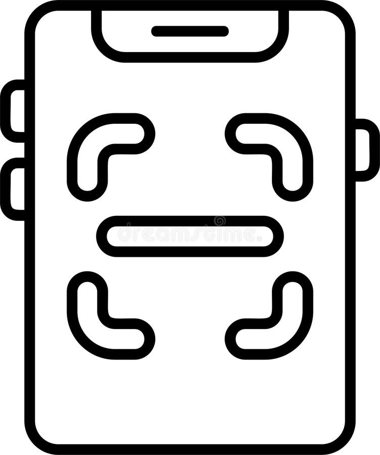 Scanner Outline Vector Icon Stock Vector - Illustration of inquiry ...