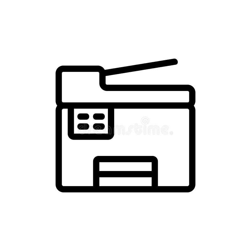 Scanner Printer Device Icon Vector Outline Illustration Stock Vector ...