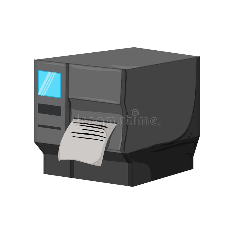 Scanner Printer Paper Cartoon Vector Illustration Stock Illustration ...