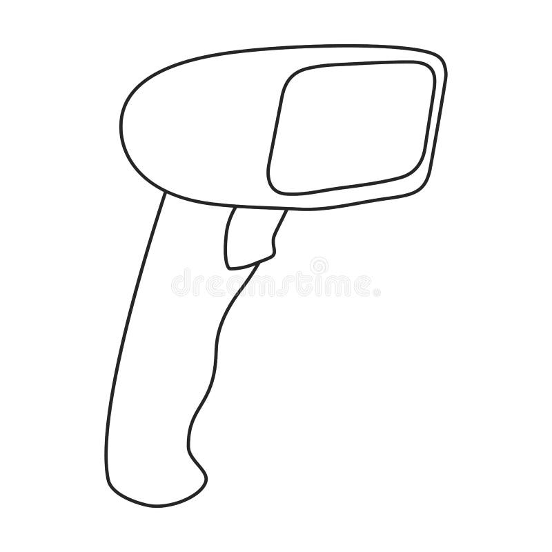 Scanner Vector Icon.Cartoon Vector Icon Isolated on White Background ...