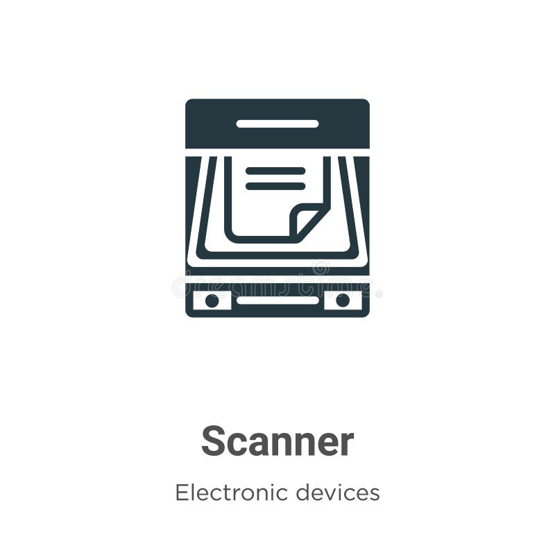 Scanner Vector Icon on White Background. Flat Vector Scanner Icon ...