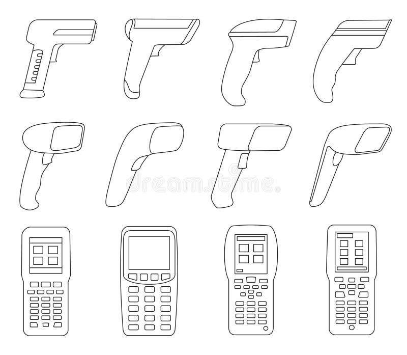 Scanner Vector Icon.Cartoon Vector Icon Isolated on White Background ...