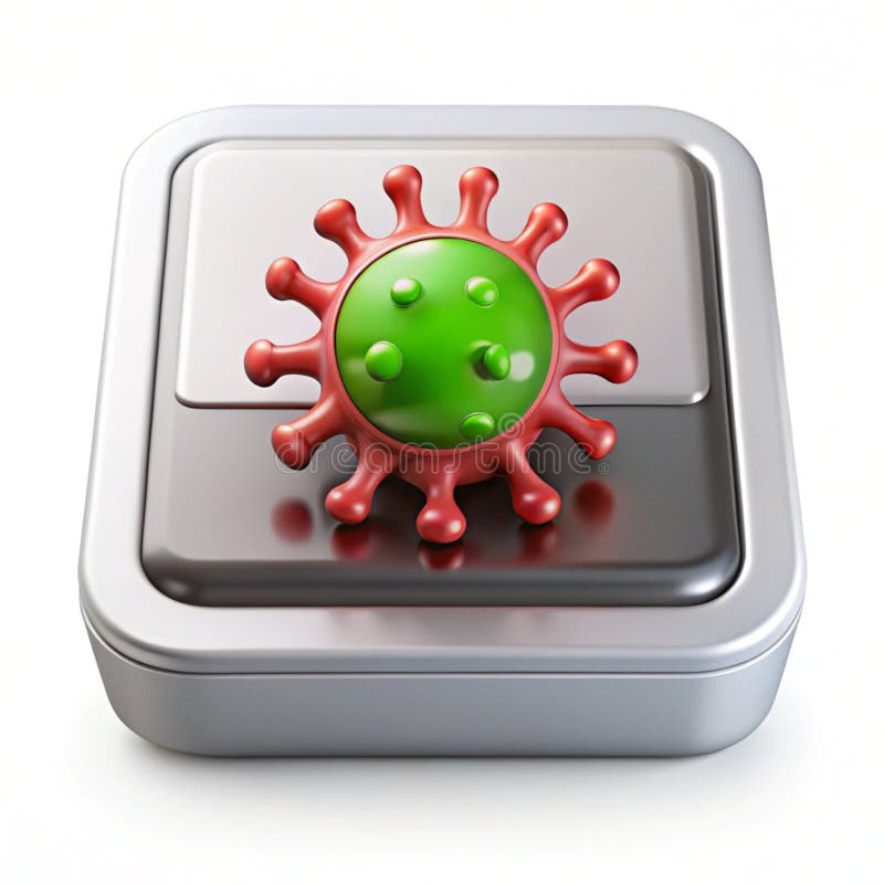 Scanner virus 3D icon stock illustration. Illustration of transparent ...
