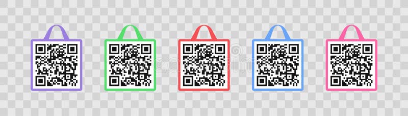 Scanning Barcode Banner Graphic Design. Set of Vector Frames of Qr Code ...