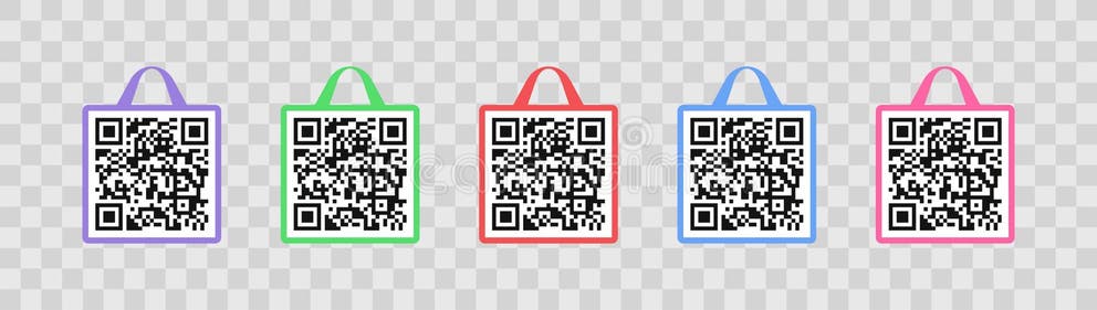 Scanning Barcode Banner Graphic Design. Set of Vector Frames of Qr Code ...