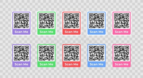 Set of Vector Frames of Qr Code with Inscription Scan Me Vector Design ...