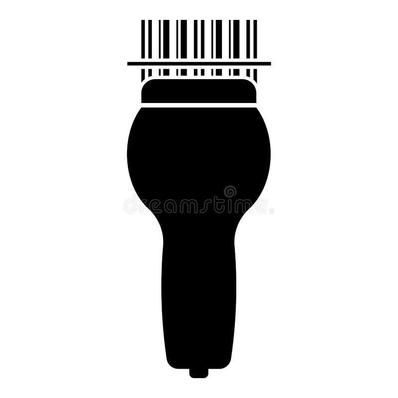 Hand Scanner Barcode Held Icon Outline Set Black Grey Color Vector ...