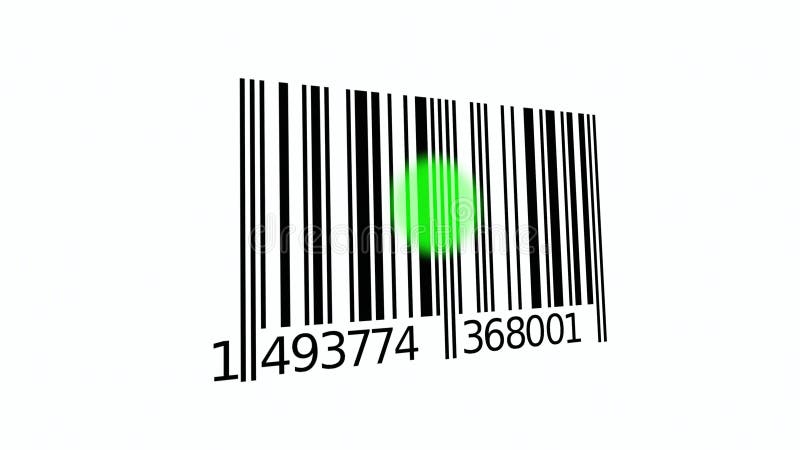 Barcode scan anim clean stock video. Video of number - 318863467
