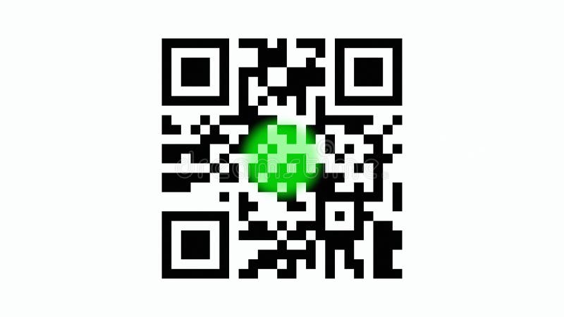 QR code scan green dot stock illustration. Illustration of commerce ...