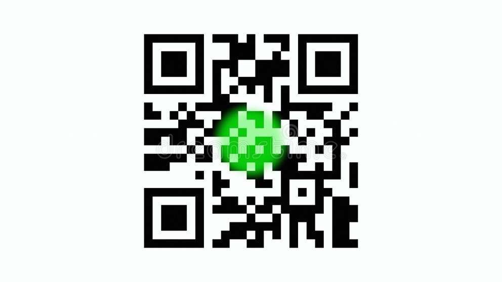 QR code scan green dot stock illustration. Illustration of commerce ...