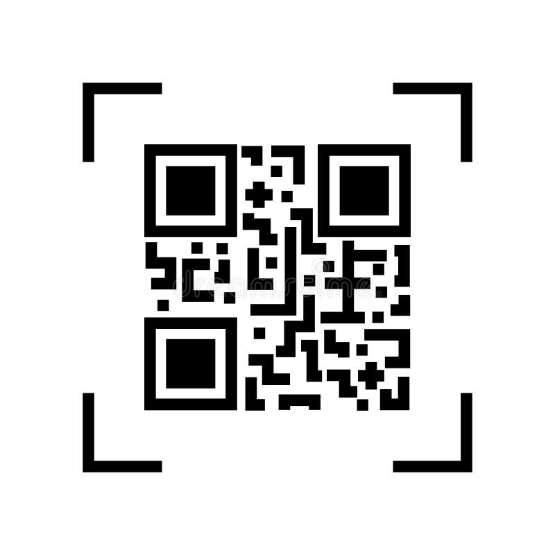 Scanning Black Round Simple Qr Code Stock Vector - Illustration of code ...