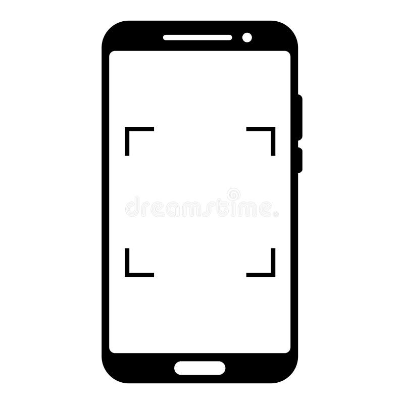 Scanning or Camera Interface in Phone Screen. Viewfinder, Grid, Focus ...