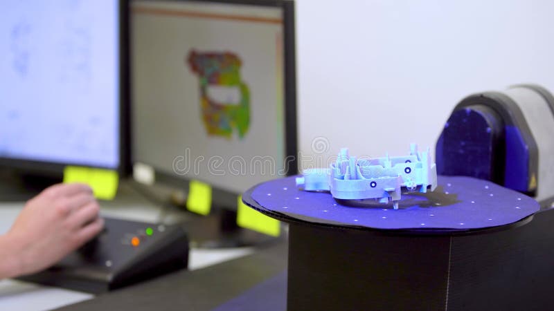 Scanning Components for Production, Using 3d Laser Scanner Stock ...