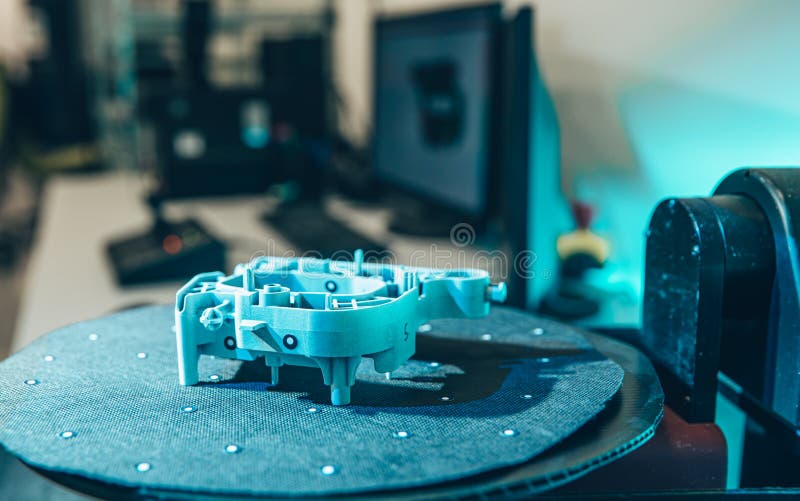 Scanning Components for Production, Using 3d Laser Scanner Stock Image ...