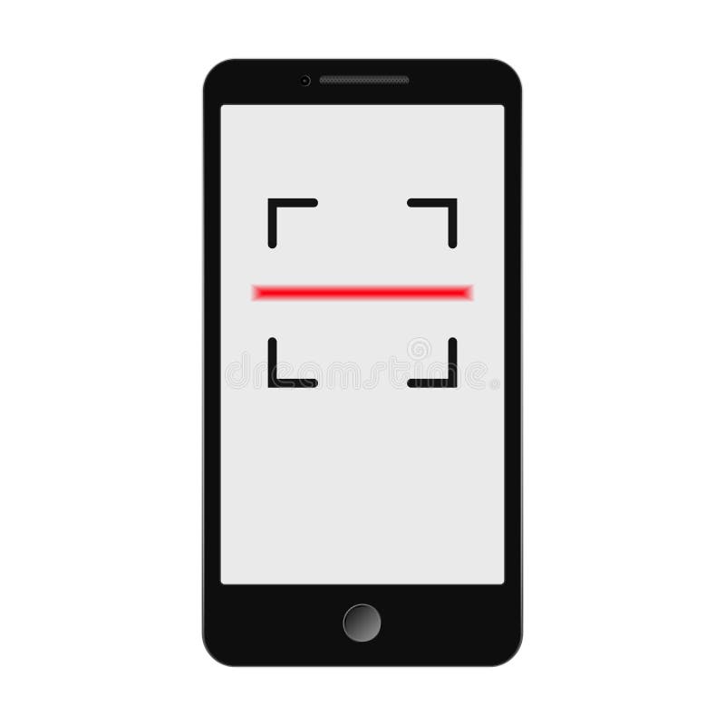 Phone Test Concept. Smartphone Scan Icon. Vector Illustration Stock ...